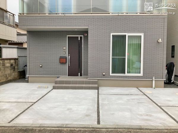 お車が停めやすい広々とした駐車スペース舗装工事 (No.22169) / 駐車スペースの施工例 | 外構工事のガーデンプラス
