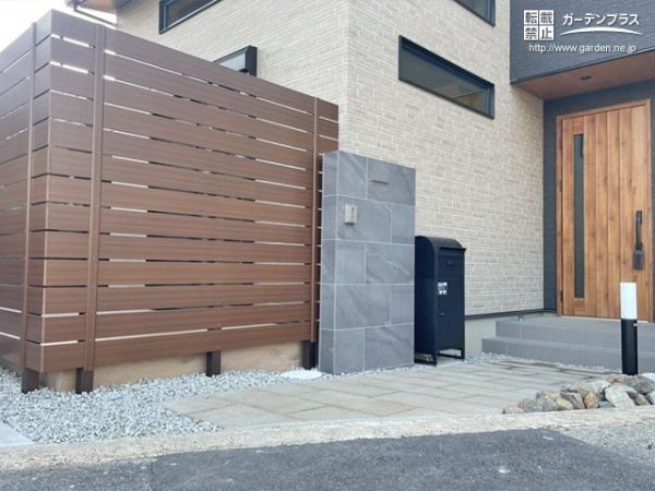 変形地でも暮らしやすく上質でモダンな仕上がりの新築外構 (No.22708) / 新築外構一式の施工例 | 外構工事のガーデンプラス